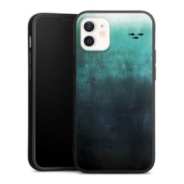 DeinDesign iPhone 12 mini Handy Premium Silikon H&uuml;lle Handyh&uuml;lle schwarz Case Fish Water Turquoise Silikon Premium Case
