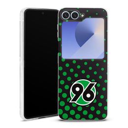 DeinDesign Galaxy Z Flip 6 Handy Hard Case Schutzh&uuml;lle transparent Smartphone Handy H&uuml;lle Hannover 96 Muster Logo Hard Case