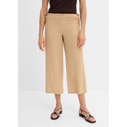 bonprix Culotte aus Viskose-Mix, beige, Gr.38, L&auml;ssige Culotte mit Bequembund