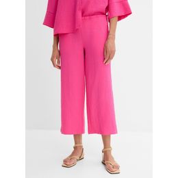 bonprix Culotte aus Viskose-Mix, pink, Gr.44, L&auml;ssige Culotte mit Bequembund