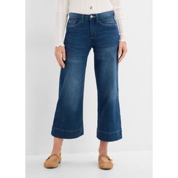 bonprix Ultra-Soft-Jeans Culotte, blau, Gr.52, Ultra-Soft-Jeans, Culotte, gut geeignet als Home-Office-Jeans, 73% Baumwolle