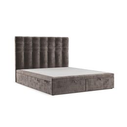 POLSTERBETT Callo mit Stauraum 180/200 cm Braun im Lotta Stoff