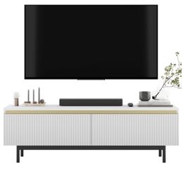 TV-SCHRANK Selene Wei&szlig; Matt mit Metallrahmen 140 cm