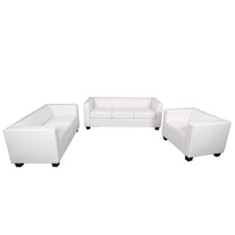 MCW SOFAGARNITUR Reinwei&szlig; 3er-Set