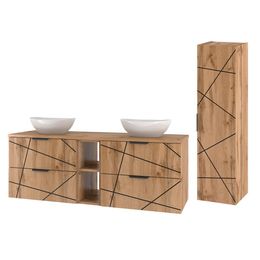 BADM&Ouml;BEL 140.6cm Teren 2er-Set Holz