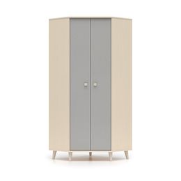 SCHRANK 2 T&uuml;ren Alycia Beige - Grau - Holzeffekt
