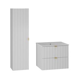 BADM&Ouml;BEL 60cm Lexa 2er-Set Wei&szlig;