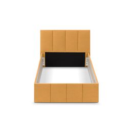 Halmon Schlafkomfort Betten POLSTERBETT Dalas Gold 100 x 200 x 40 cm Stauraum Ohne Matratze und Lattenrost