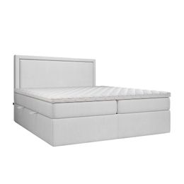 BOXBETT Jodan 160/200 cm Hellgrau im Megan Stoff