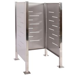 MCW M&Uuml;LLTONNEN-ZAUN METALL Silber