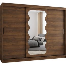 SCHIEBET&Uuml;RENSCHRANK mit Spiegel SPOTI 200/250/62 3-t&uuml;rig