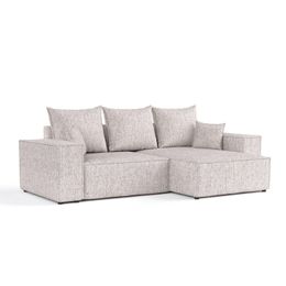 ECKSOFA SENSO mit Schlaffunktion Beige im Neve Stoff