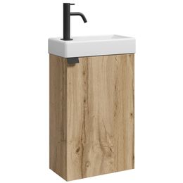 Badplaats G&Auml;STE-WC-M&Ouml;BELSET Apollo 2 Teile Eiche - 40 x 22 x 68 cm