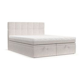 BOXBETT Elano 140/200 cm Hellbeige im Neve Stoff