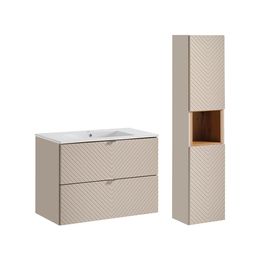 BADM&Ouml;BEL 80cm Manoa 2er-Set Kaschmir