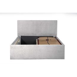 Halmon Schlafkomfort Betten POLSTERBETT Gent Grau 120 x 200 x 40 cm Stauraum Mit hochwertiger Matratze H2 (bis 100 kg) und Lattenrost