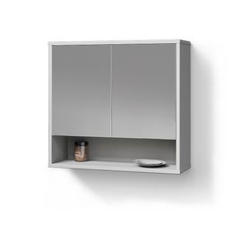 SPIEGELSCHRANK ATERNO Wei&szlig; 70 x 65 cm mit 2 T&uuml;ren
