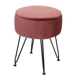 MCW SITZHOCKER Altrosa, Schwarz