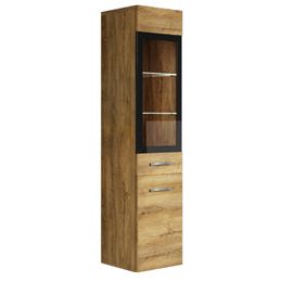 Badplaats BADEZIMMERSCHRANK Rio mit 2 T&uuml;ren Braun Eiche - 30 x 30 x 130 cm
