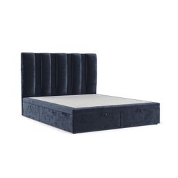POLSTERBETT Orta mit Stauraum 200/200 cm Marineblau im Lotta Stoff