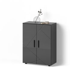 MIDISCHRANK Ronco Anthrazit Hochglanz 60 x 81 cm