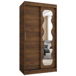 SCHIEBET&Uuml;RENSCHRANK mit Spiegel SPOTI 200/100/62 2-t&uuml;rig