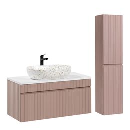 BADM&Ouml;BEL 100.4cm Zelie 2er-Set Rose