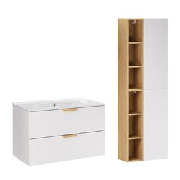 BADM&Ouml;BEL 81cm Oria 2er-Set Wei&szlig;