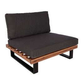 MCW LOUNGE-SESSEL Schwarz, Dunkelbraun, Grau