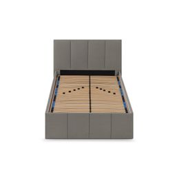 Halmon Schlafkomfort Betten POLSTERBETT Dalas Granitgrau 100 x 200 x 40 cm Stauraum Mit hochwertiger Matratze H3 (bis 120 kg) und Lattenrost