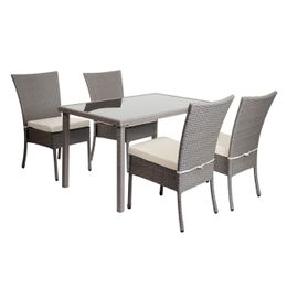 MCW GARNITUR Grau, Cremewei&szlig; 5-teilig-Set