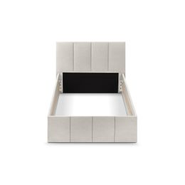 Halmon Schlafkomfort Betten POLSTERBETT Dalas Beige 120 x 200 x 40 cm Stauraum Ohne Matratze und Lattenrost