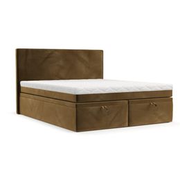 BOXBETT Zalla 200/200 cm Honiggelb im Kronos Stoff