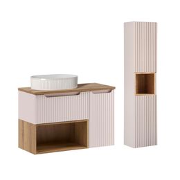 BADM&Ouml;BEL 90.4cm Riva 2er-Set Kaschmir