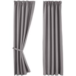 gardinenbox VORHANG 2ER SET NEWYORK HxB 245x295 cm Grau