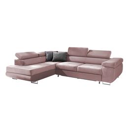 ECKSOFA Wilson 4 Sitzpl&auml;tze Rose