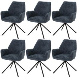MCW ESSZIMMERSTUHL Blau, Schwarz 6er-Set