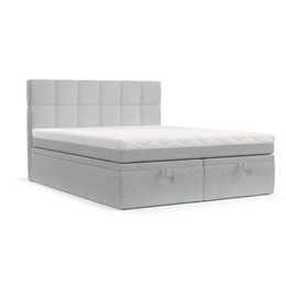 BOXBETT Elano 200/200 cm Hellgrau im Riva Stoff