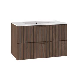 WASCHTISCH 80cm Siena Holz und Schwarz