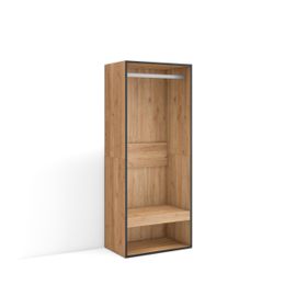OFFENER KLEIDERSCHRANK, Garderobenschrank, eiche, 35/60/145cm