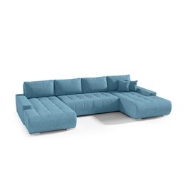 PANORAMASOFA Jonas 5 Sitzpl&auml;tze Blau
