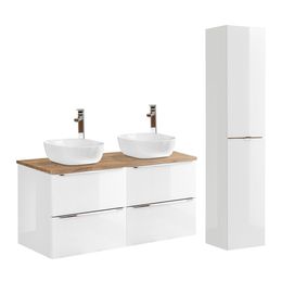 BADM&Ouml;BEL 120.4cm April 2er-Set Wei&szlig;