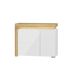 SIDEBOARD Teo Wei&szlig; und Holz