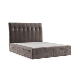 POLSTERBETT Kelsea mit Stauraum 140/200 cm Braun im Lotta Stoff