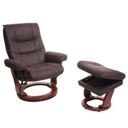 MCA RELAXSESSEL MIT HOCKER Schwarz, Braun