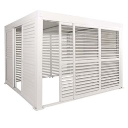 MCW PERGOLA MIT SCHIEBET&Uuml;R Wei&szlig;
