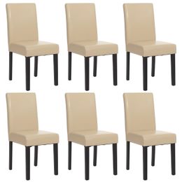 MCW ESSZIMMERSTUHL Beige, Dunkelbraun 6er-Set