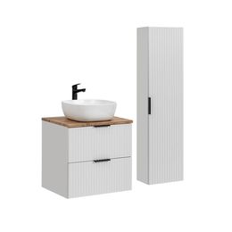 BADM&Ouml;BEL 60.6cm Adriel 2er-Set Wei&szlig;