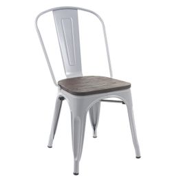 MCW STUHL INKL. HOLZ-SITZFL&Auml;CHE Grau