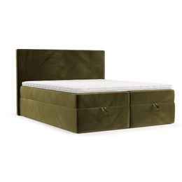 BOXBETT Velma 140/200 cm Olivgr&uuml;n im Kronos Stoff